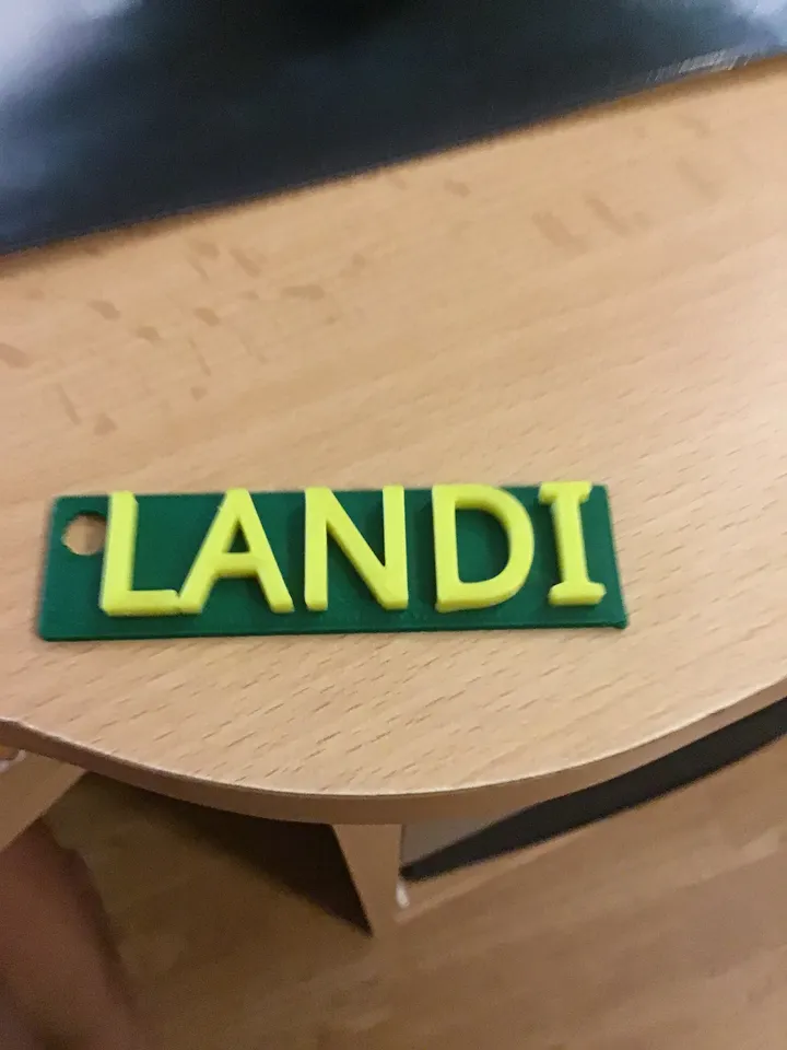 logo porte cles landi by Evan Studer | Download free STL model ...