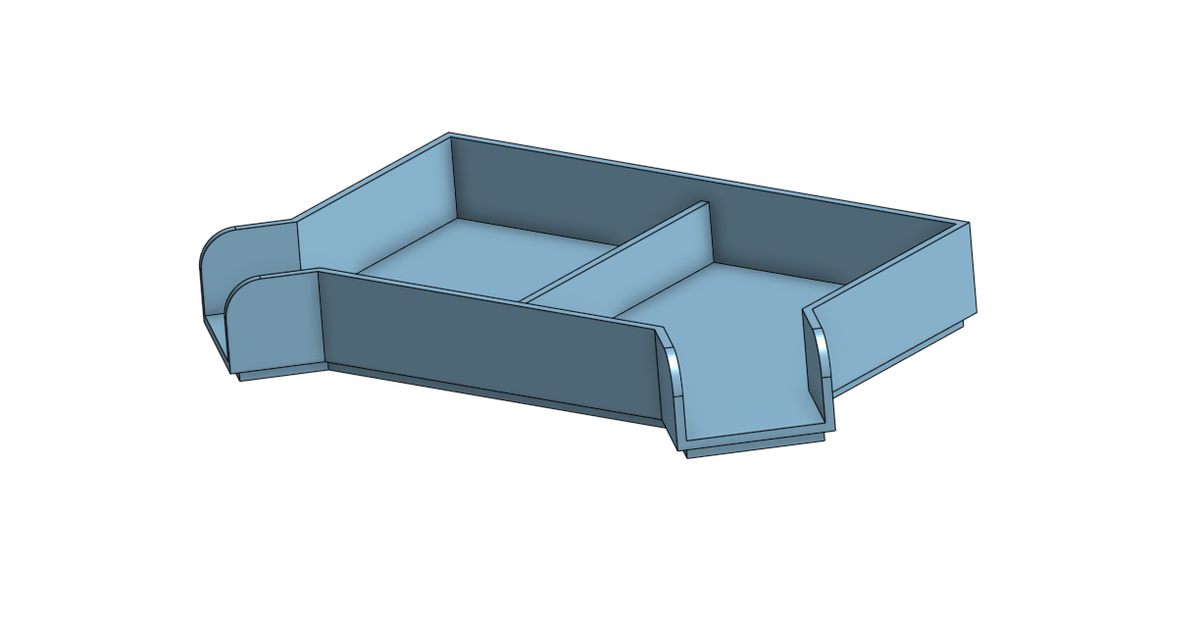 Stackable 2 bays sorting tray by Delta Prints | Download free STL model ...