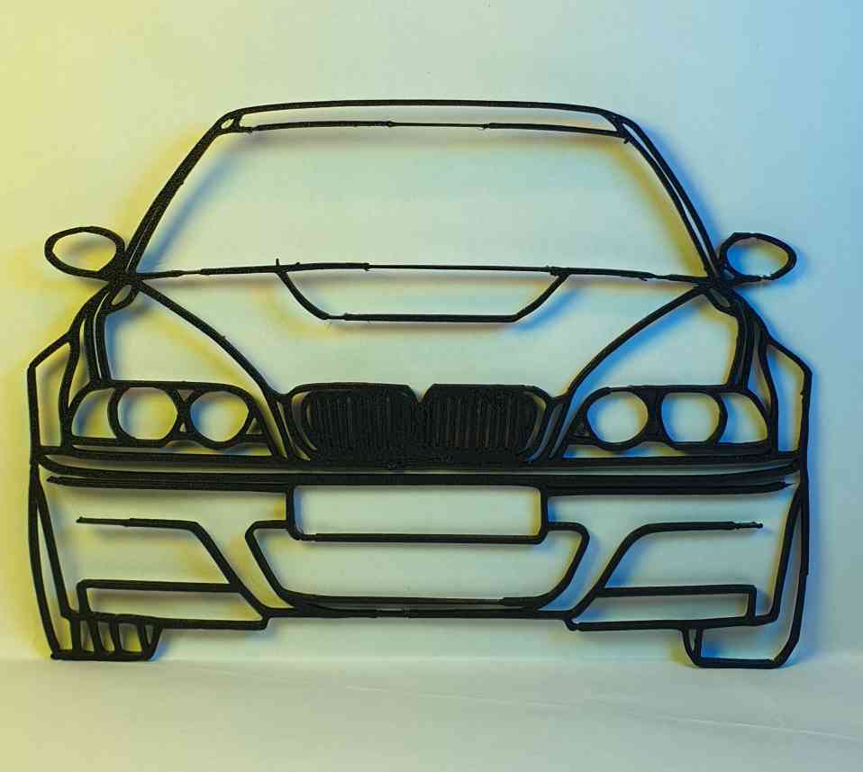 BMW E46 M3 silhouette WallArt by Chesko | Download free STL model ...