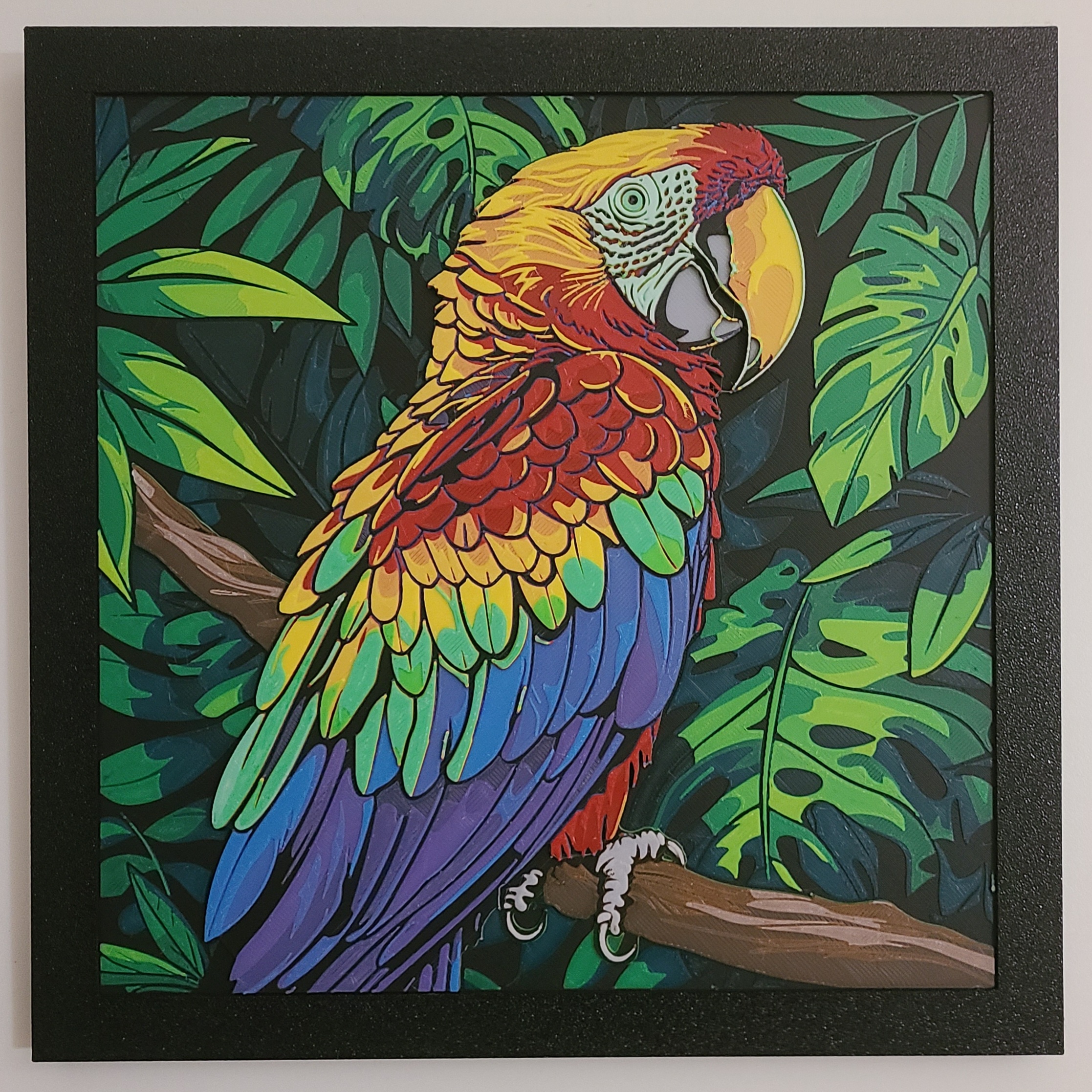 Rainbow Macaw - Filament Painting by Bedlam Threadz | Printables Store