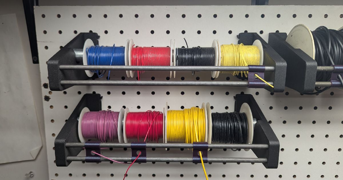 Peggit - Wire Spool Holders for Peg Board by usrbinjgreat | Download ...