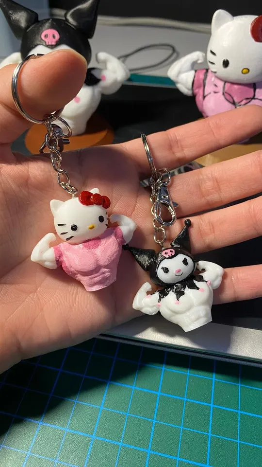 Keychain hello kitty by Xmakergt | Download free STL model | Printables.com