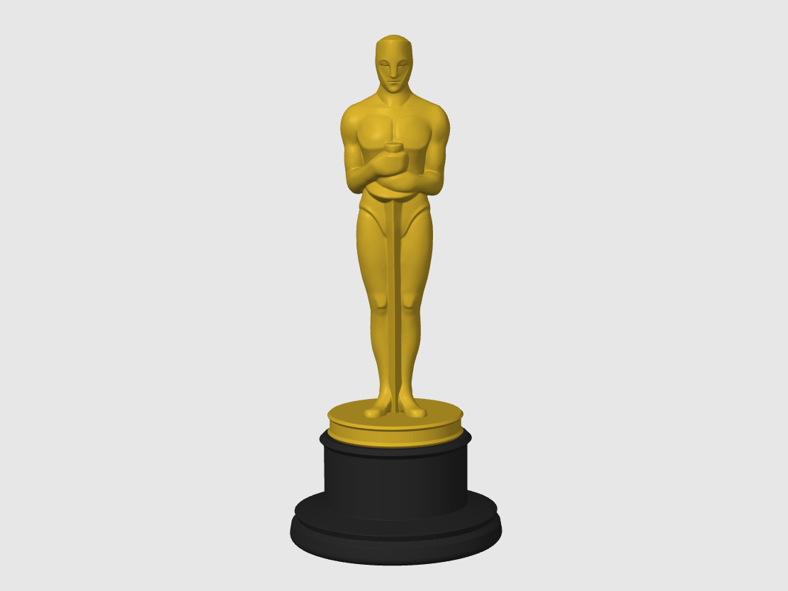 real Oscar Award statue by The Kit Card Guy | Download free STL model ...