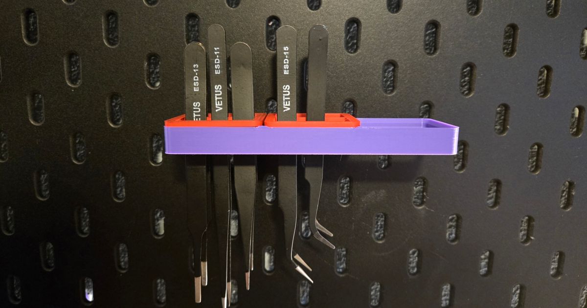 SKADIS Gridfinity Tweezer Rack by broodthought339 | Download free STL ...