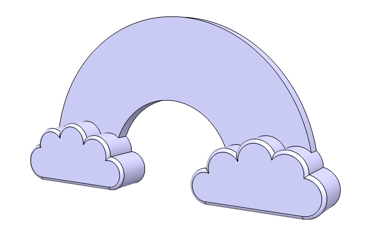 Rainbow on the cloud by ADEMICS | Download free STL model | Printables.com