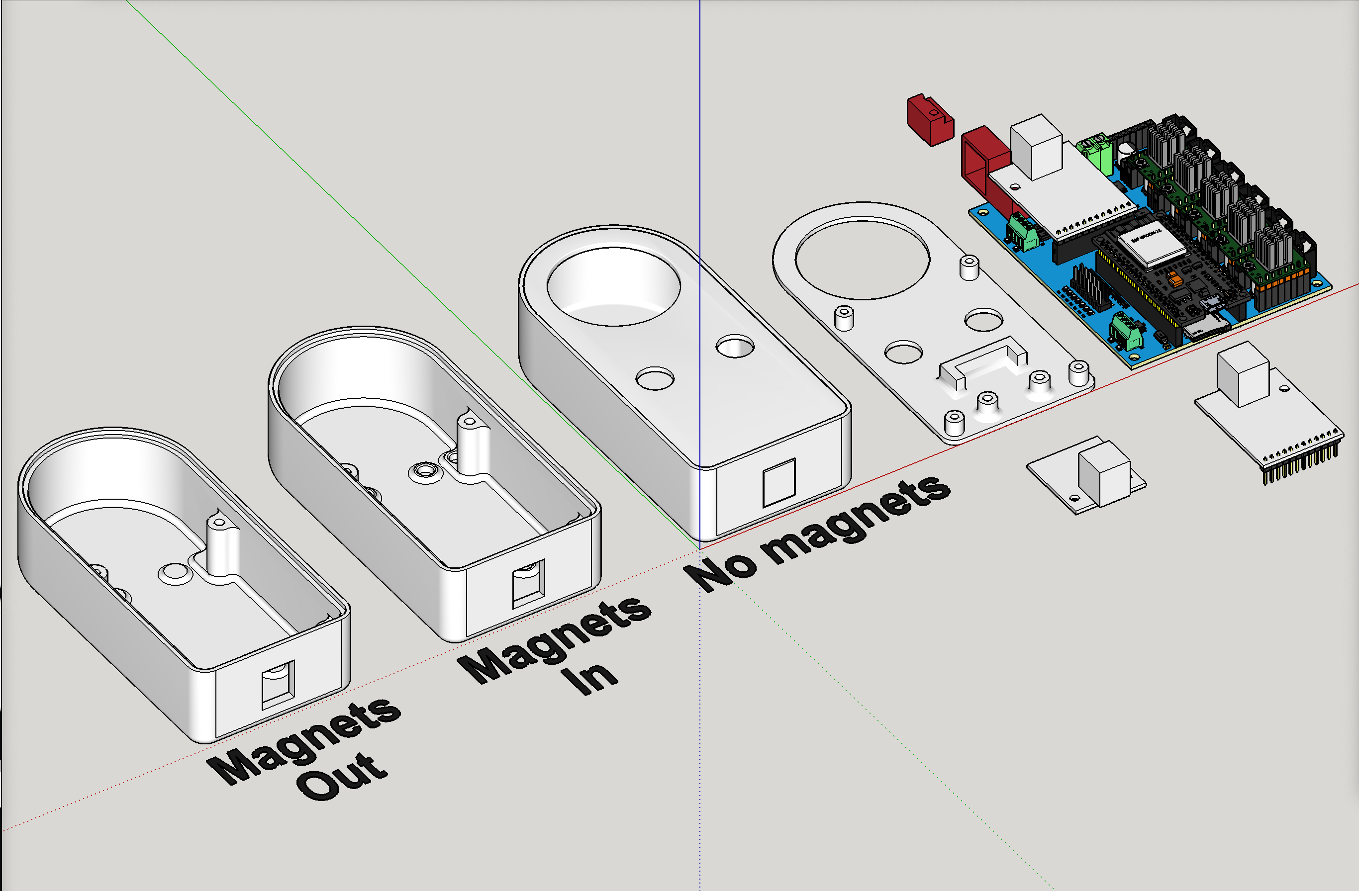Case for FluidDial CNC pendant for FluidNC, w/ M5 Stack Dial, v2.0 ...