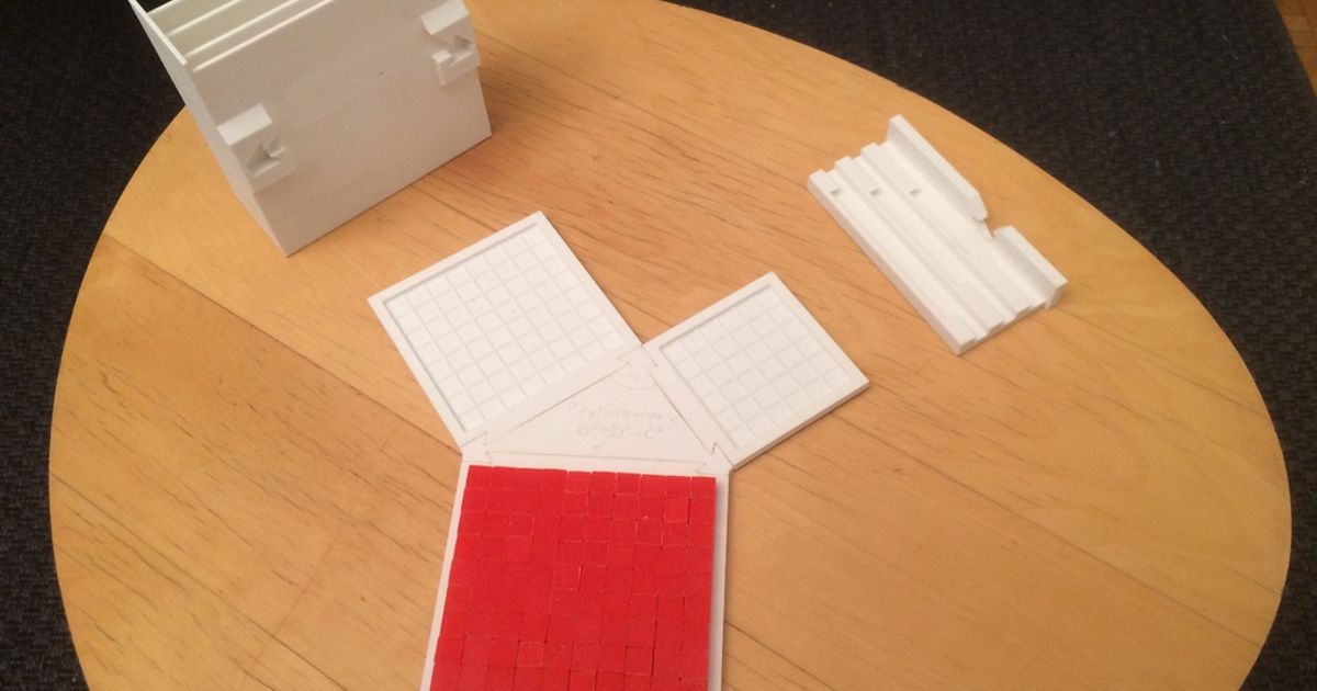 Pocket Pythagoras with cubes (6/8/10) by Ole | Download free STL model ...