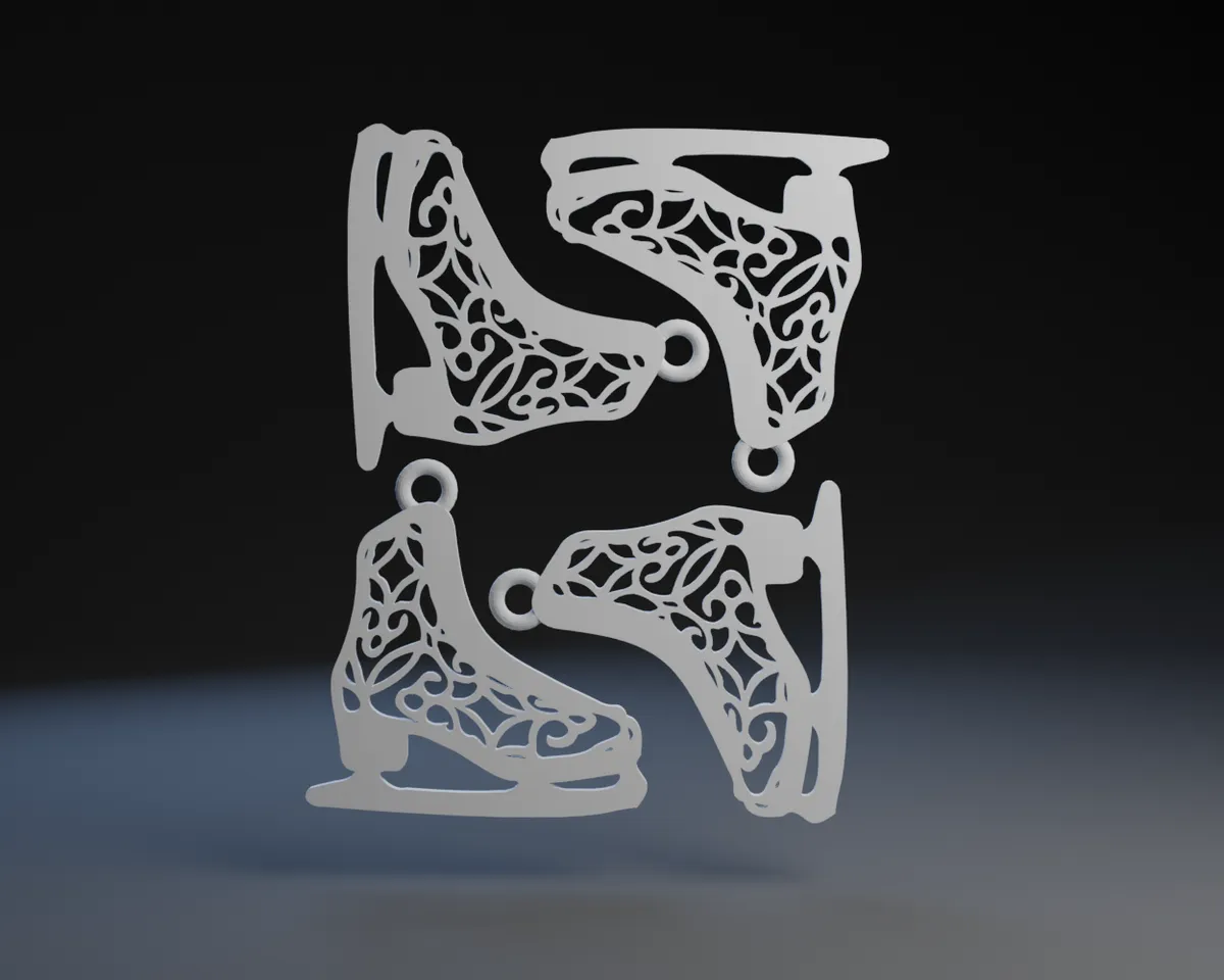 Ice Skate Ornament by Peter Farell | Download free STL model ...