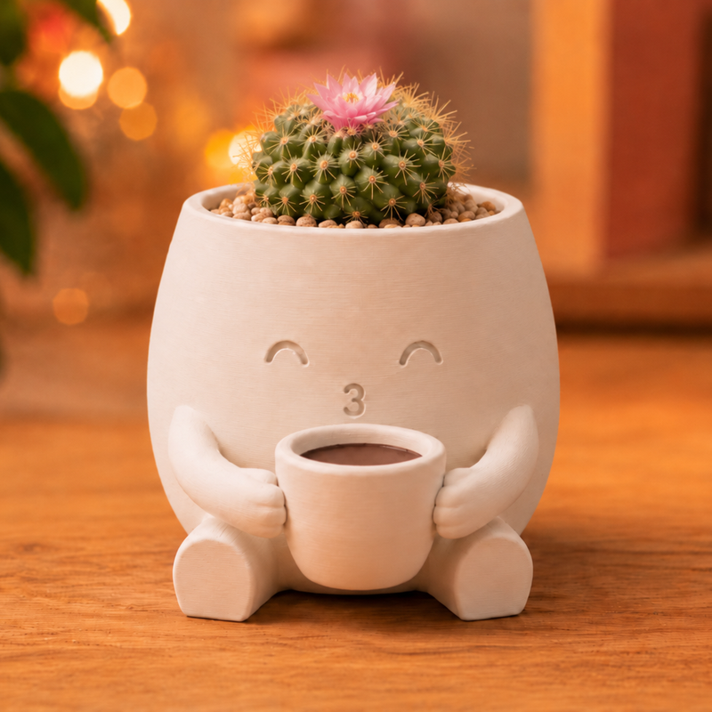 ＂Cuppa＂ Coffee Planter - Cute Decor by CozyCraftStudio | Download free ...