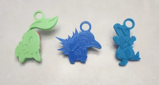 Kanto starters key Chain by TheFrozinGalaxy | Download free STL model ...