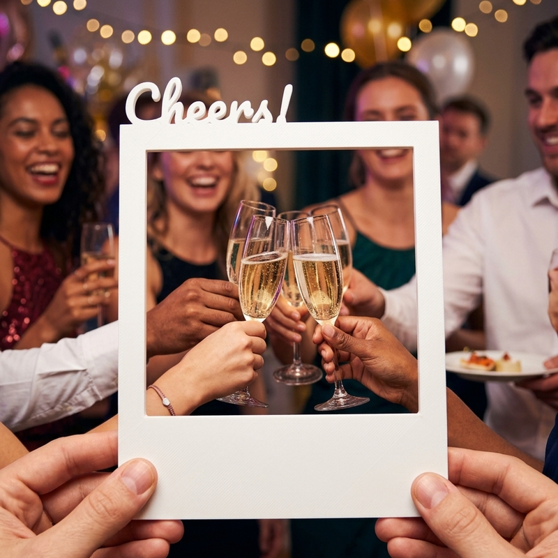 Polaroid Photo Prop ＂Cheers!＂ by GreenWorkshop | Download free STL ...