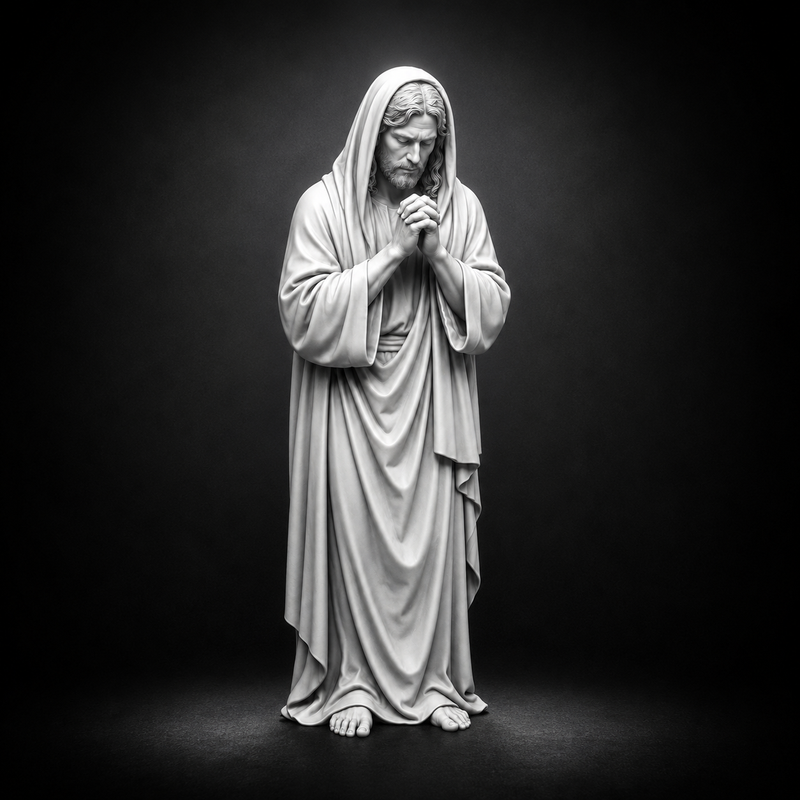 Praying Jesus Christ Statue STL | Christian Religious Sculpture ...