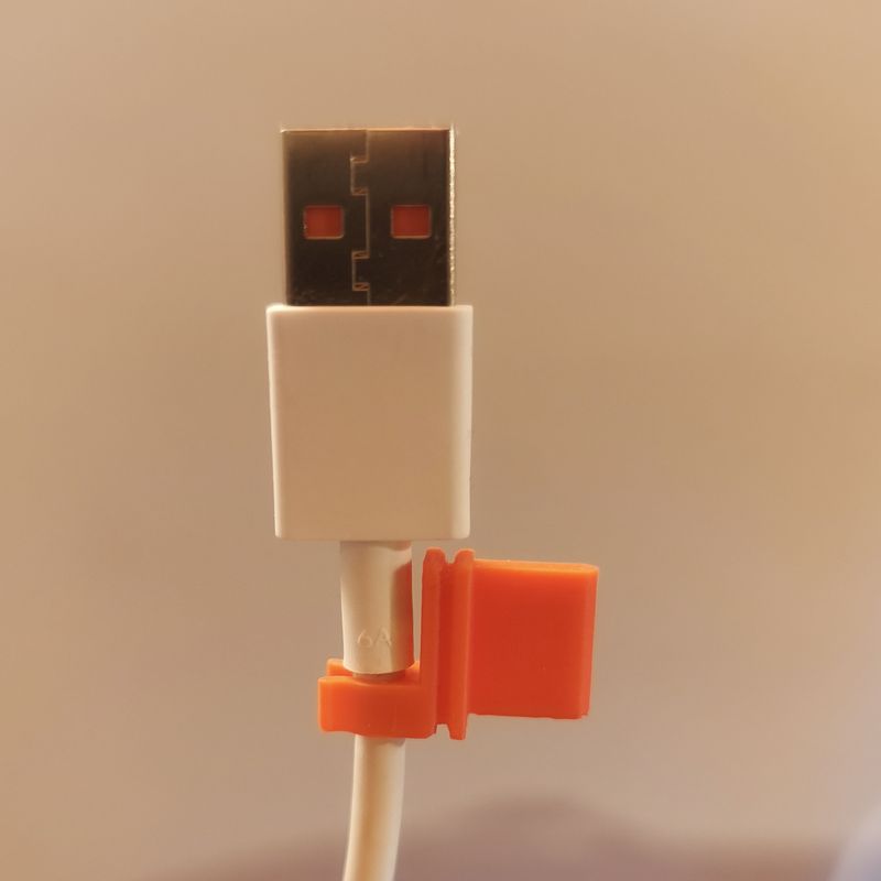 Vertical USB Cover with Charging Cable Holder by Sparks3D | Download ...