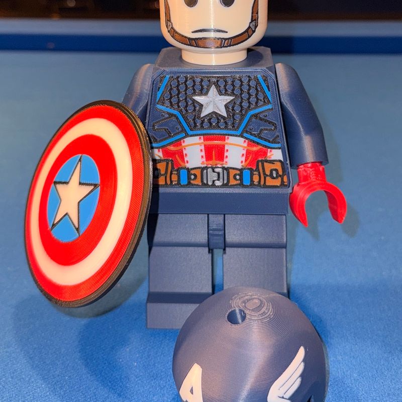 Captain America MegaFigure (5:1 Scale) by BrickDreams | Download free ...