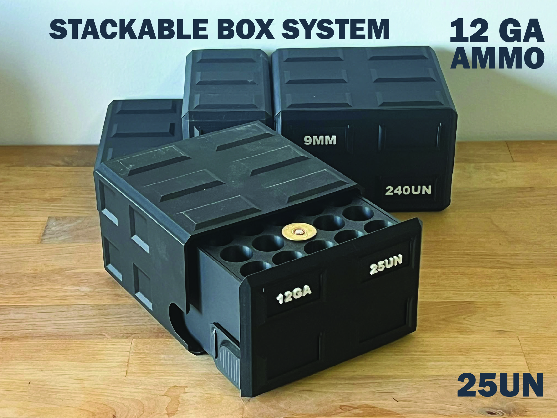 Stackable Ammo Box Double Tall 12 GAUGE — STL Grátis | 3DFinder
